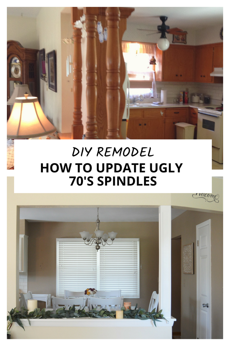 How to Update Ugly 70's Spindles - The Handcrafted Haven